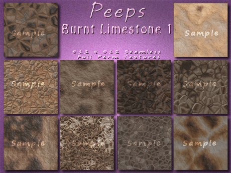Second Life Marketplace - Peeps Textures Burnt Limestone 1